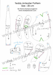 Free Jointed Teddy Bear Pattern - Anteater - Teddy Bear Art
