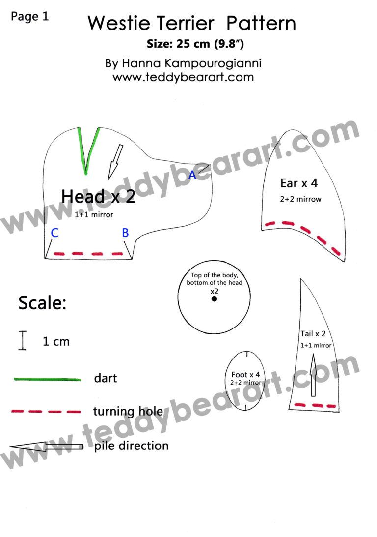 Creating Westie Terrier: Soft Toy Dog Pattern and Guide - Teddy Bear Art