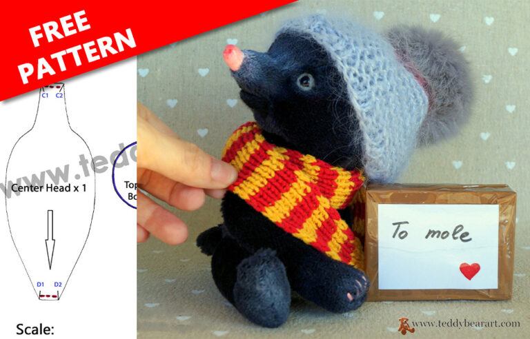 Stuffed Mole Sewing Pattern: Craft Your Way to Mole Magic - Teddy Bear Art