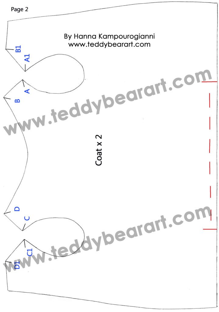 Easy Teddy Bear Clothes Sewing Pattern: A Hooded Coat - Teddy Bear Art