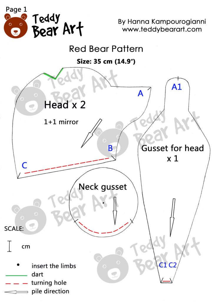 Sneak Peek: Exclusive Mohair Red Teddy Bear Sewing Pattern Unveiled ...