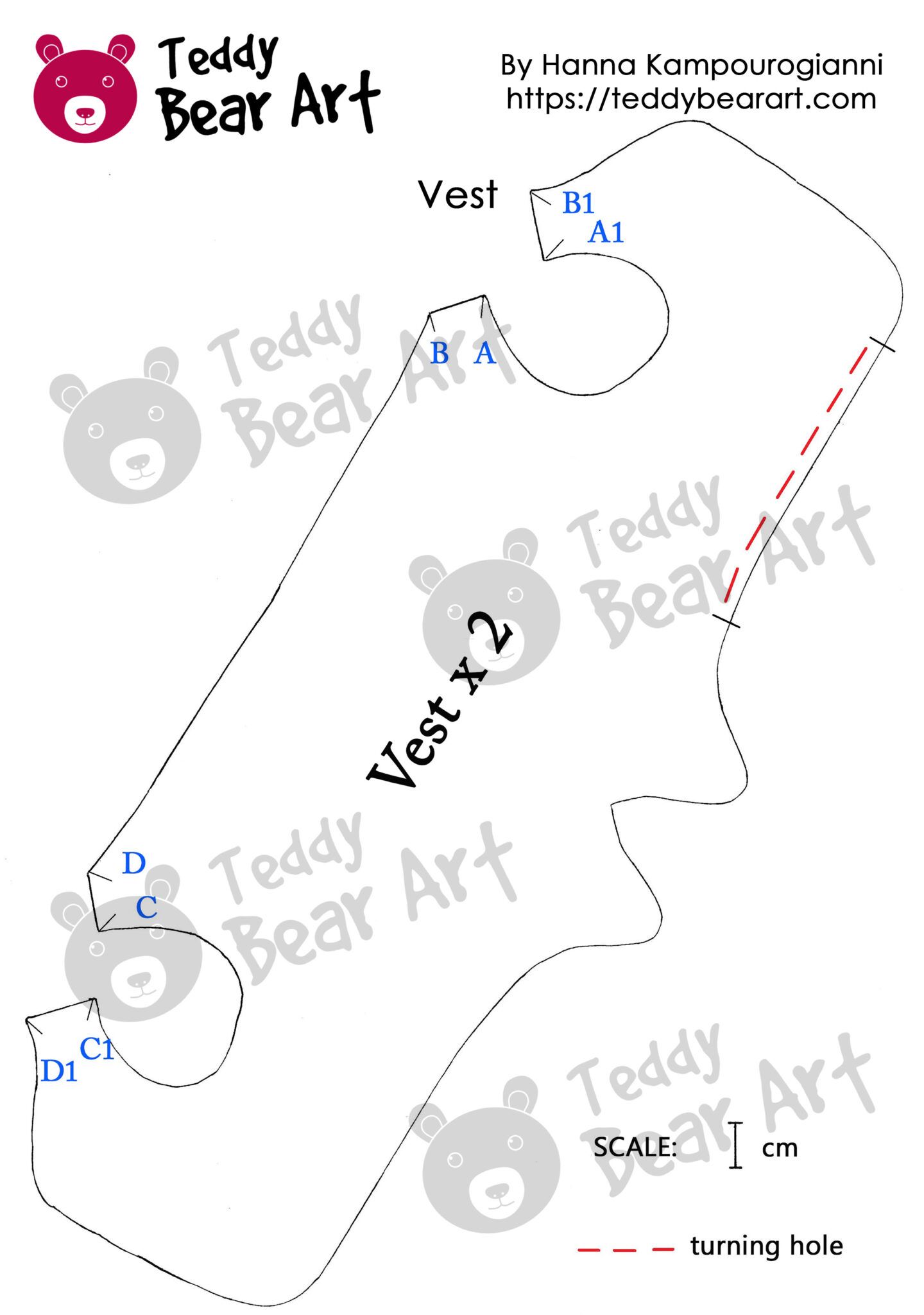 Unique Teddy Bear Vest Pattern Inspired by Manatee Style - Teddy Bear Art