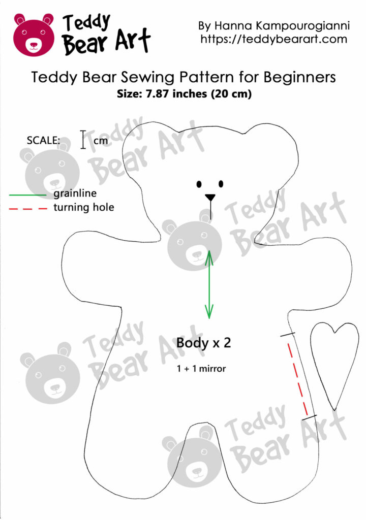 5 Easy Stuffed Animal Sewing Patterns with Free Templates - Teddy Bear Art