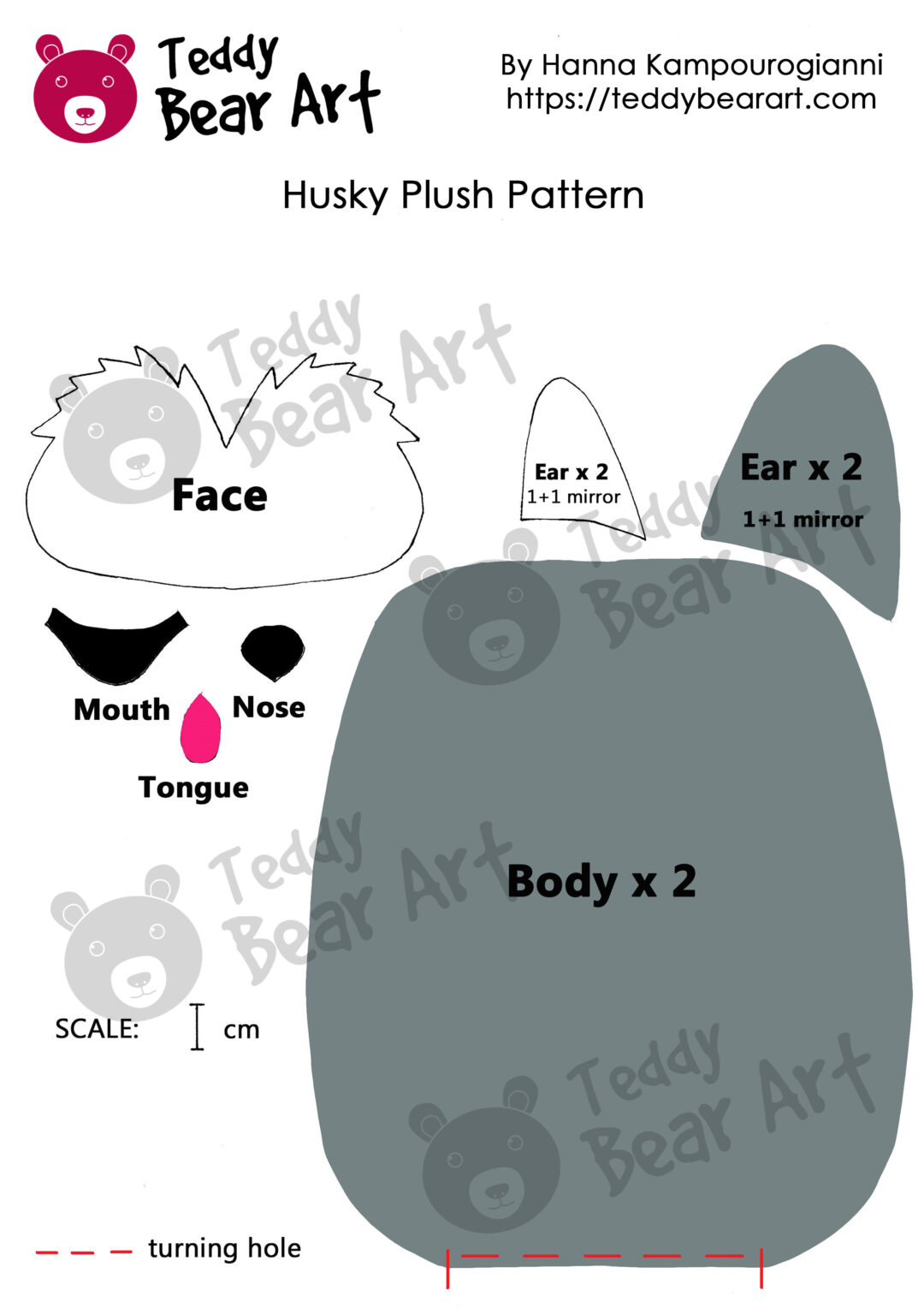 5 Easy Stuffed Animal Sewing Patterns with Free Templates - Teddy Bear Art