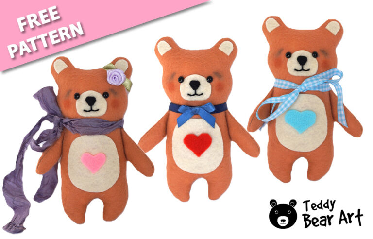 Free Felt Teddy Bear Template: Easy DIY for Beginners - Teddy Bear Art