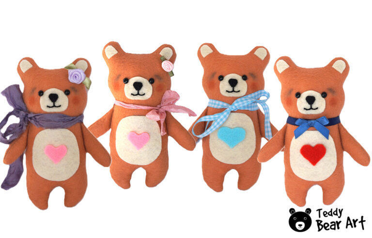 Free Felt Teddy Bear Template: Easy DIY for Beginners - Teddy Bear Art