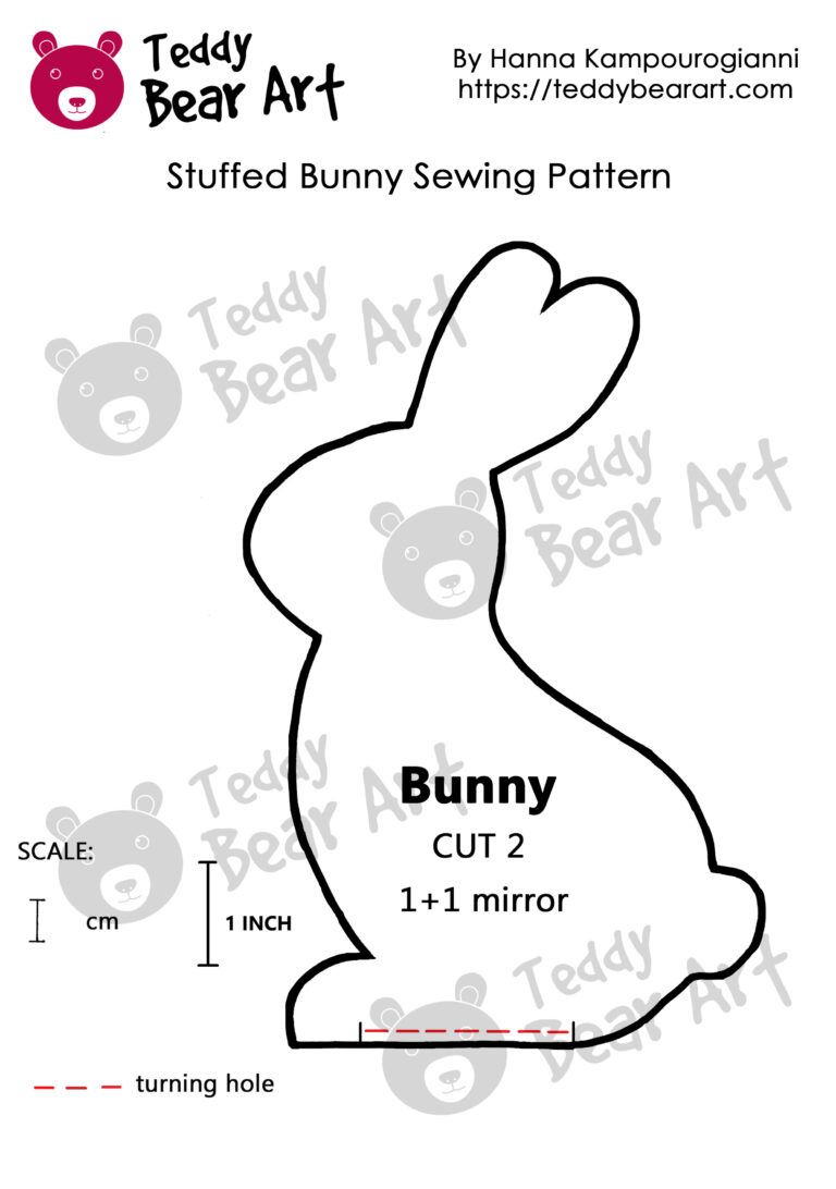 Easter Bunny Sewing Pattern and Tutorial: Easy DIY - Teddy Bear Art