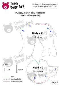 3 Dog Sewing Patterns Free Printable - Teddy Bear Art