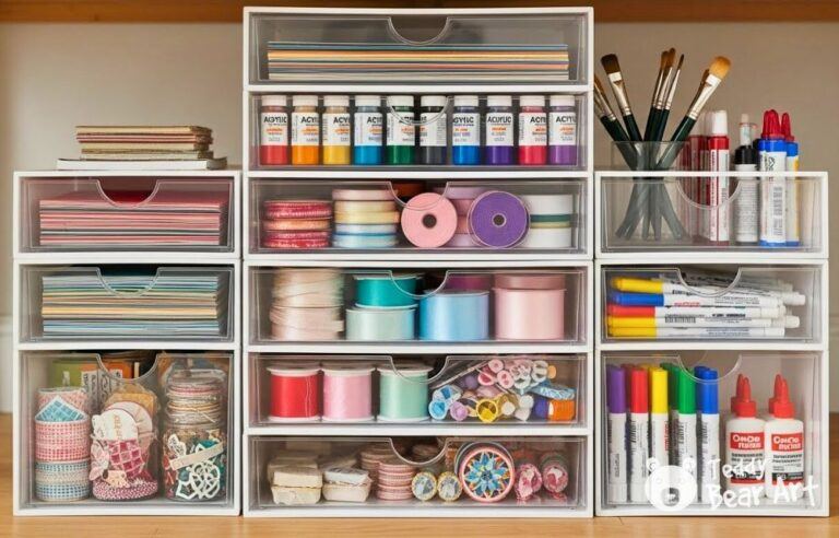 7 Clever Craft Materials Storage Solutions - Teddy Bear Art