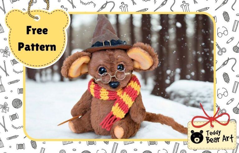 Cute Mouse Plush Pattern - Teddy Bear Art
