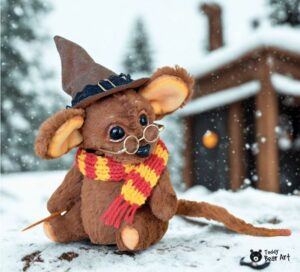 Cute Mouse Plush Pattern - Teddy Bear Art