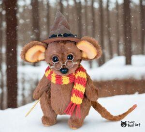 Cute Mouse Plush Pattern - Teddy Bear Art