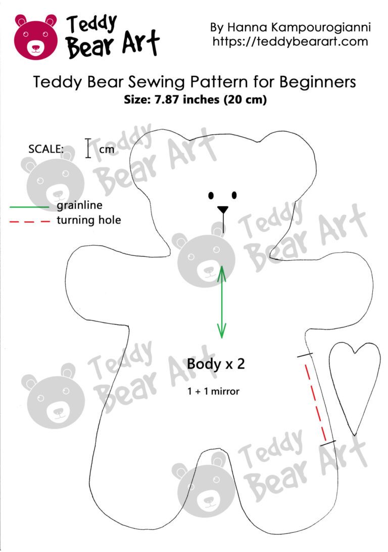 5 Easy DIY Stuffed Animal Patterns - Teddy Bear Art