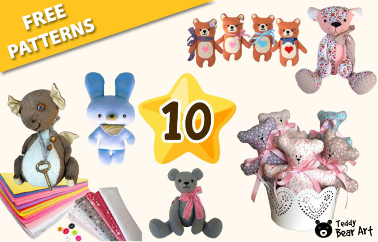 10 Stuffed Animal Patterns with Affordable Fabrics - Teddy Bear Art