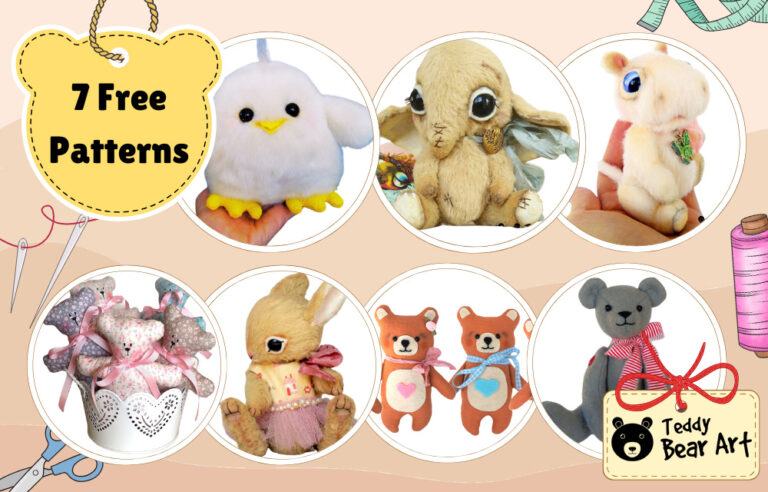 7 Free Cute Stuffed Animal Sewing Patterns for Beginners - Teddy Bear Art