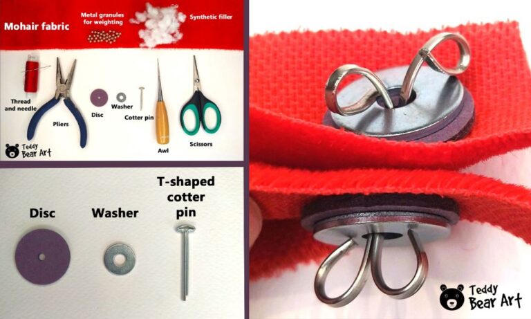 Simple Teddy Bear Sewing Pattern: Attaching Limbs – Thread and Buttons ...